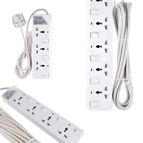 Extension Board, 5 Way, 13A, 3m, Multi Socket Type, TP-915, TERSEN ...
